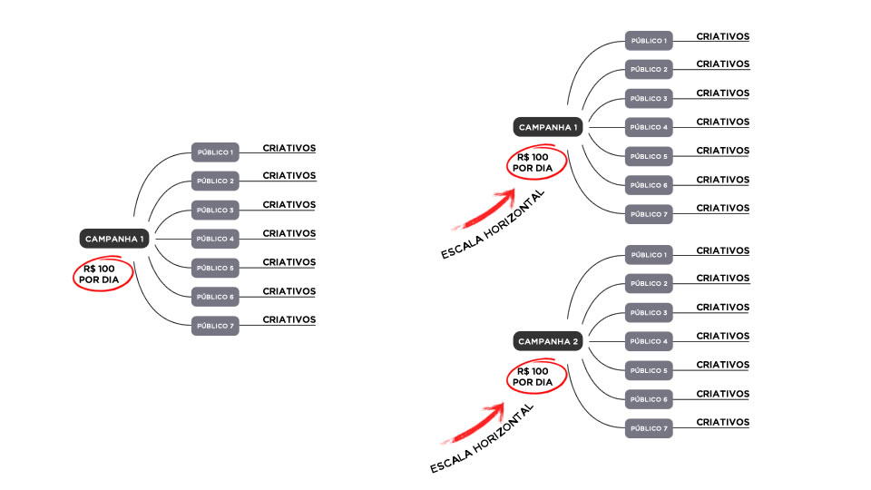 Escala horizontal ou vertical?
